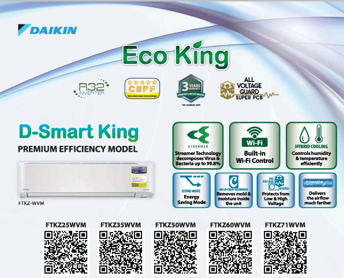 DAIKIN D-SMART KING INVERTER SPLIT TYPE – Aircondepot Inc.